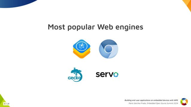 Building End-user Applications on Embedded Devices with WPE | PPT