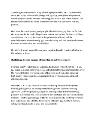 Mario Schmidt_ Leading Lingel into a New Era of Technology and Eco ...