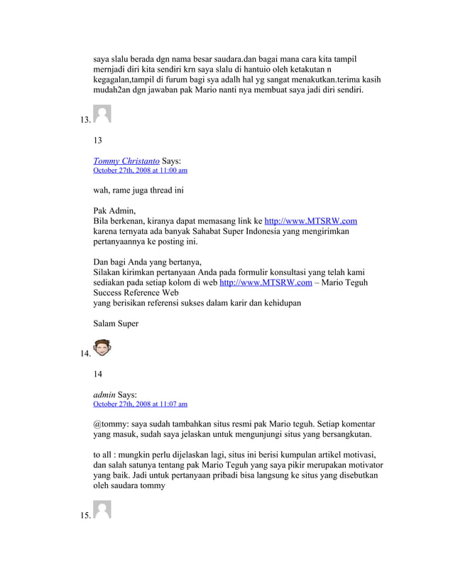 Mario Teguh Dan Filosofinya August 23 | PDF