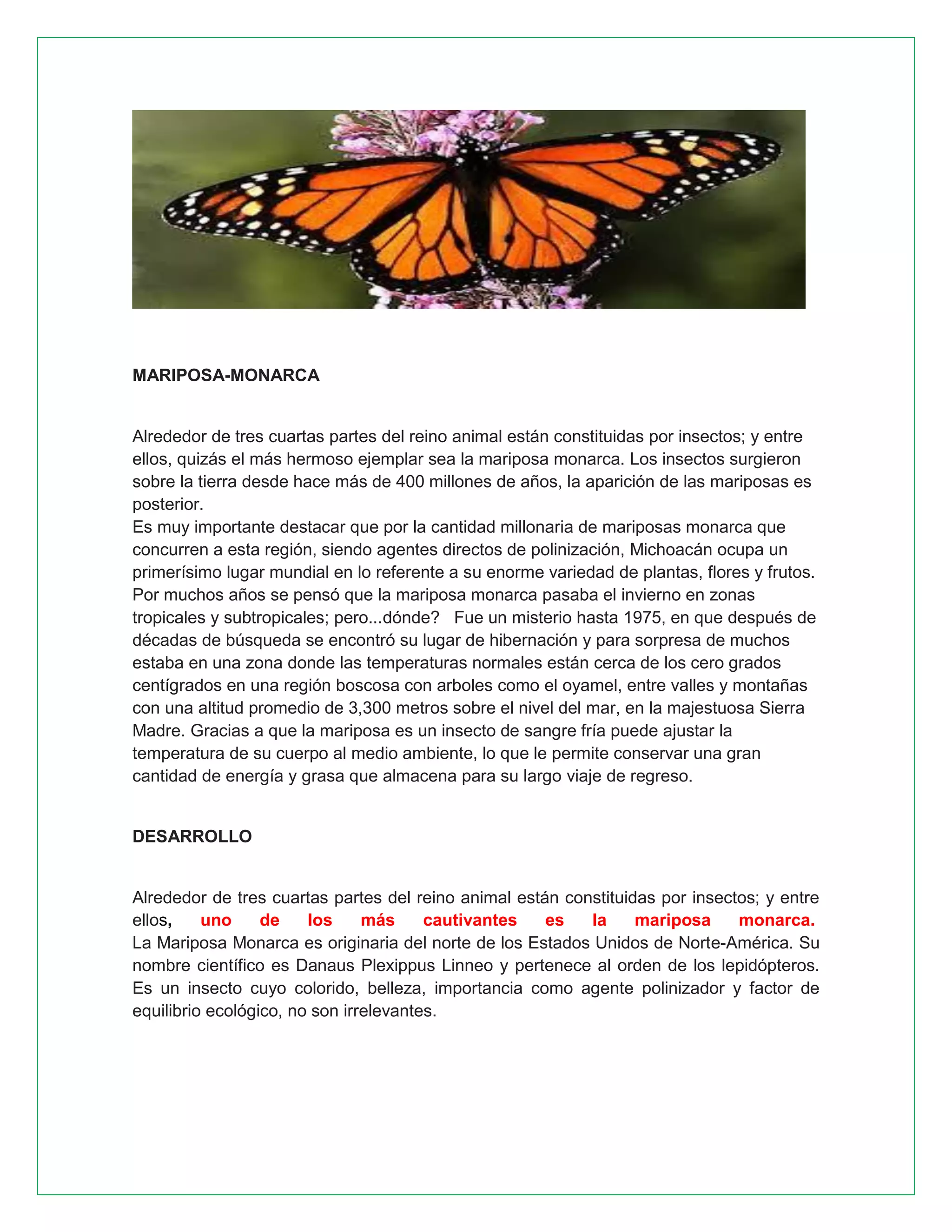 Mariposa monarca | PDF
