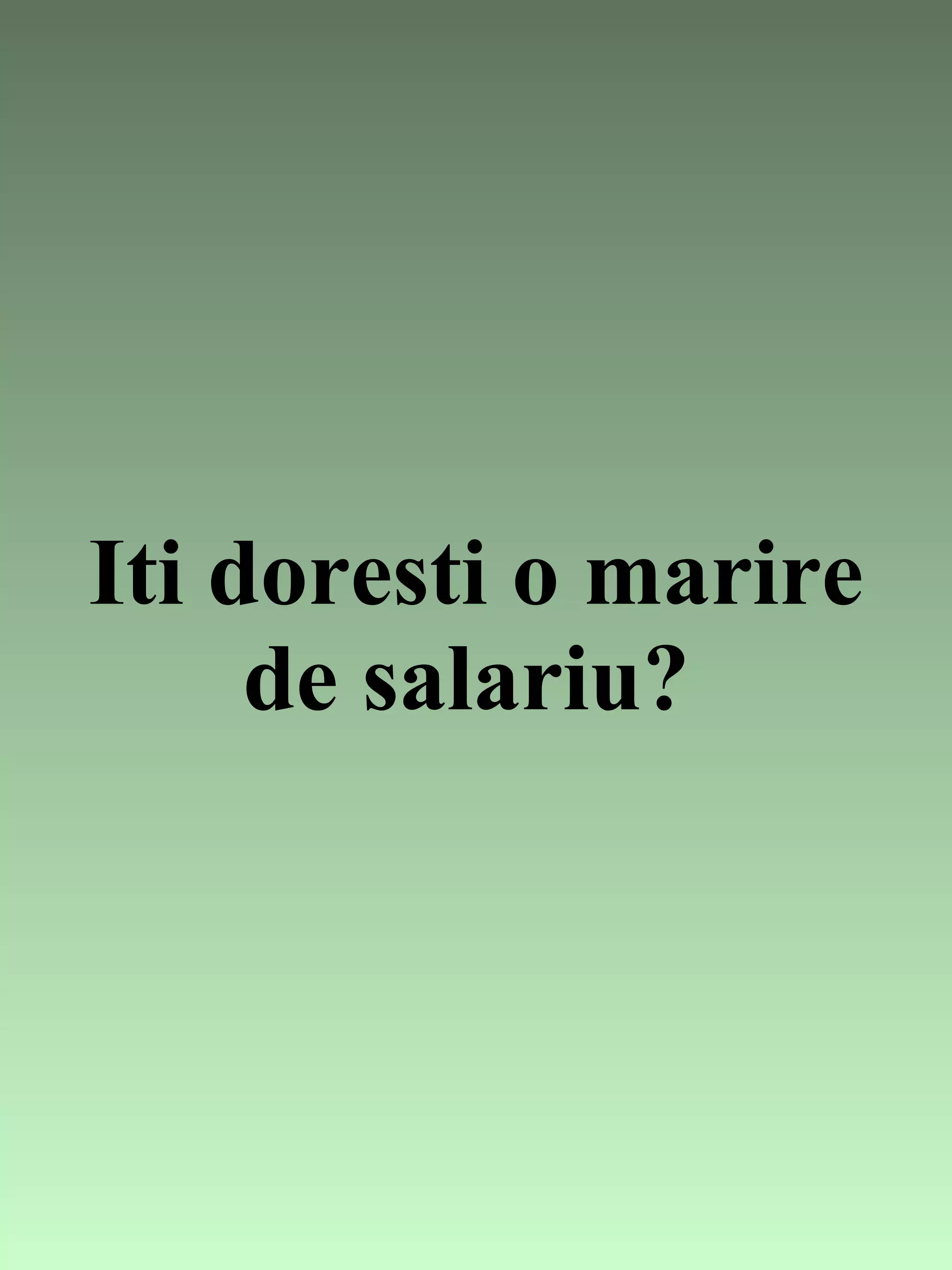 Marire De Salariu | PPT