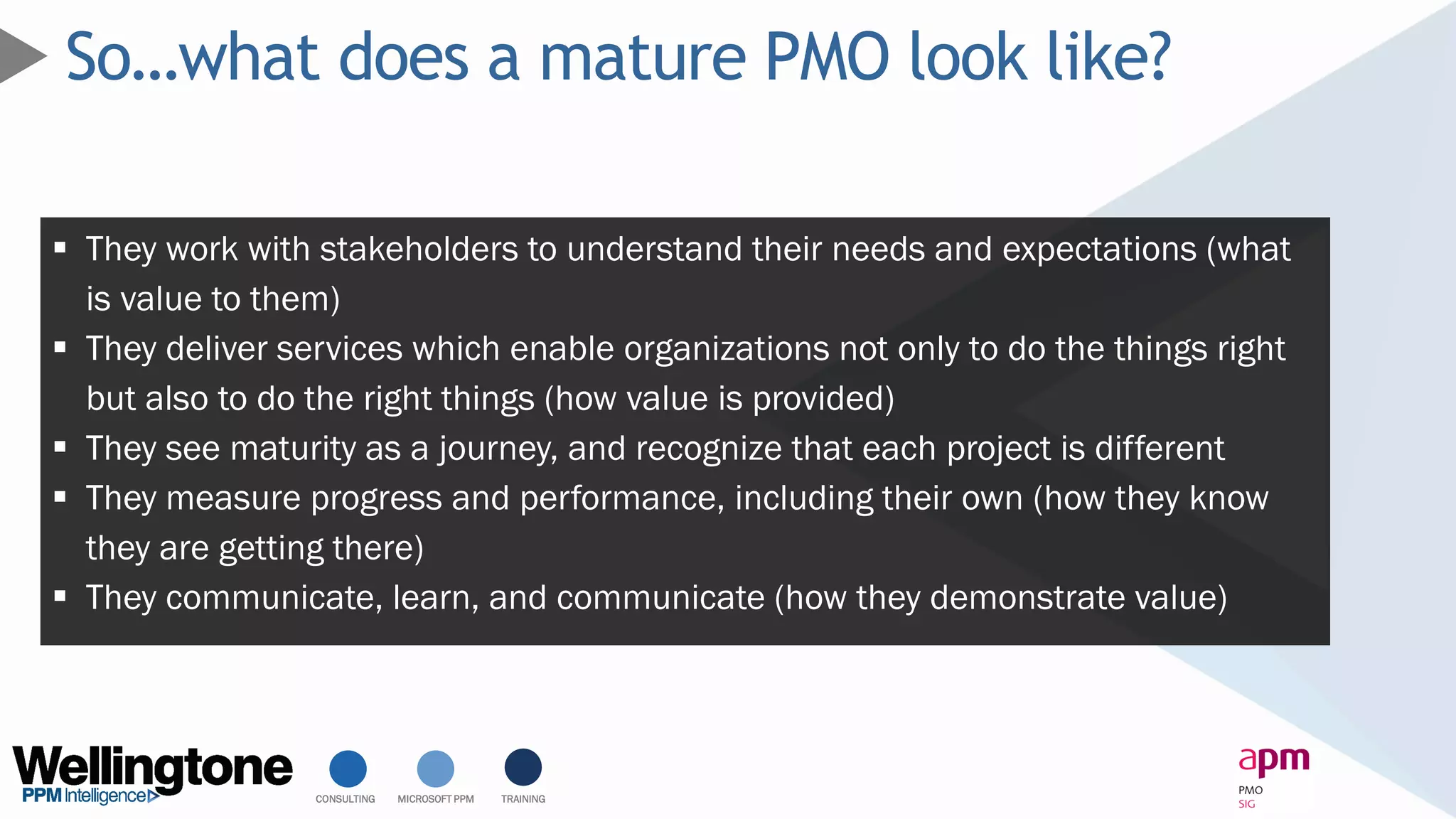 Maturing PMO through its teenage years, Marisa Silva, APM PMO SIG ...