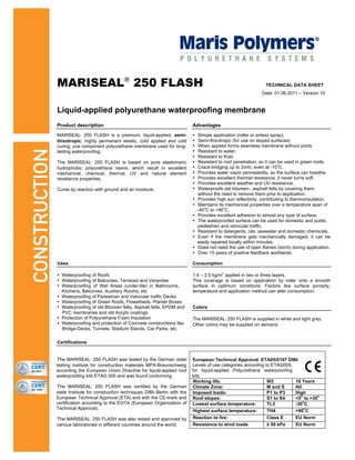 Car Park Protection - Mariseal 250 Flash | PDF
