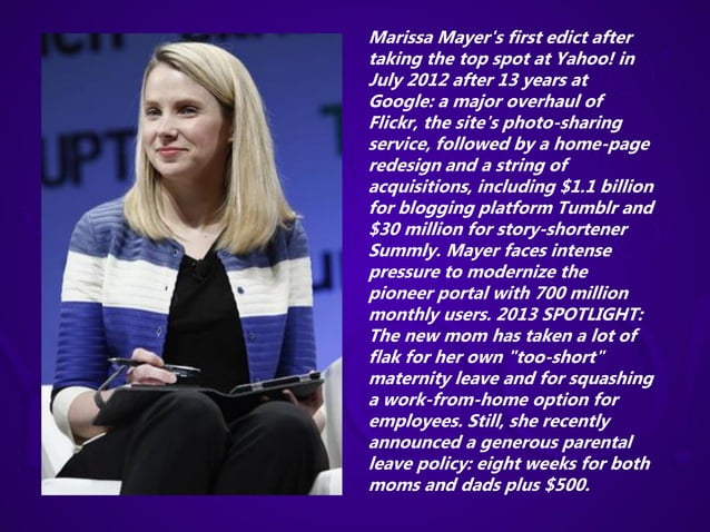 Marissa mayers case study | PPT