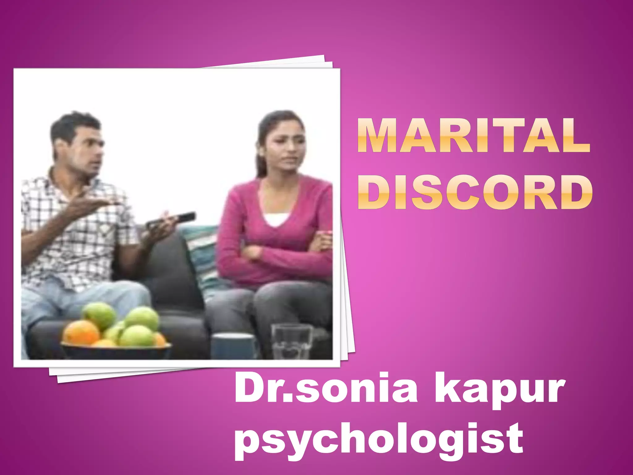 Marital discord | PPTX