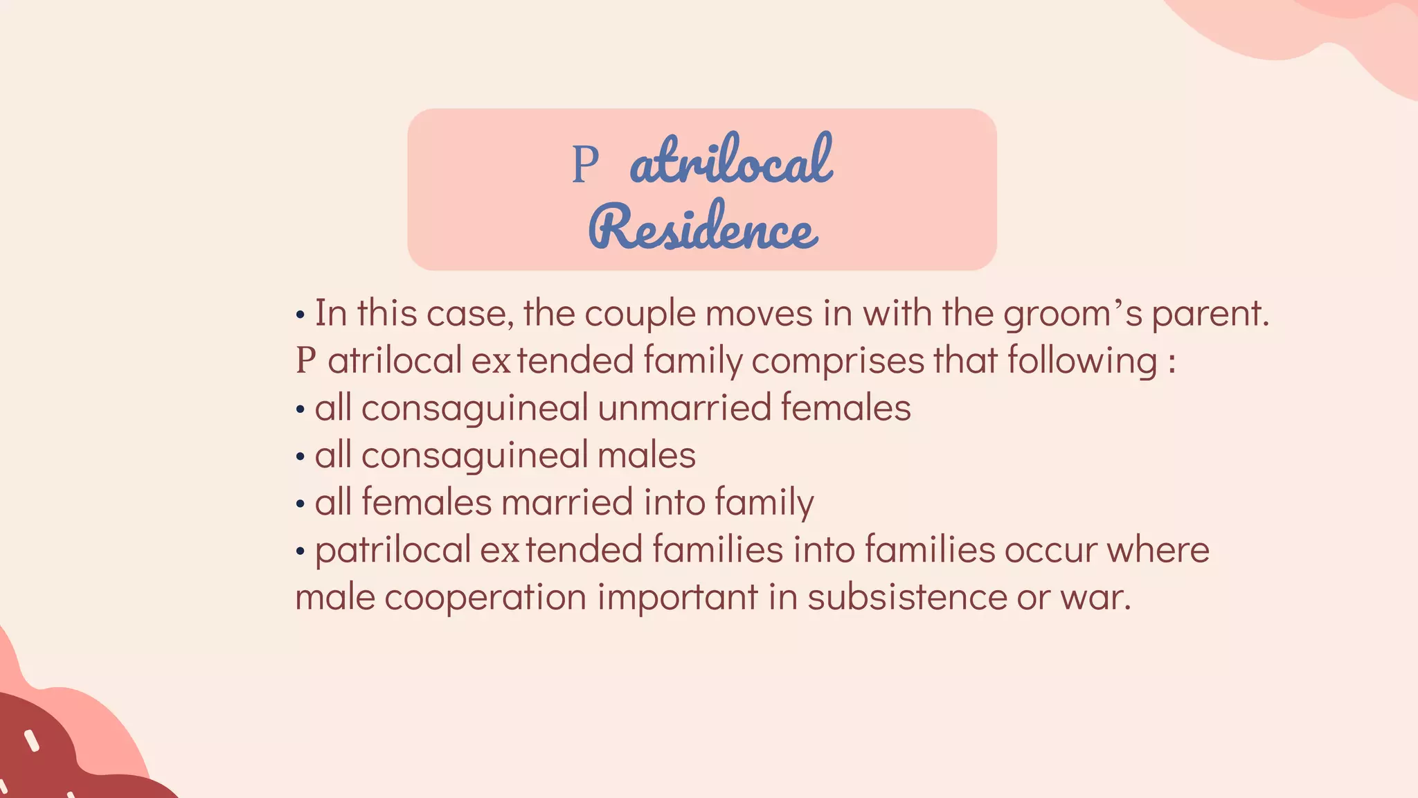 Marital Residence, Kinship and Descents.pptx