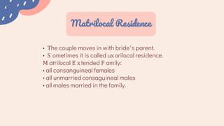 Marital Residence, Kinship and Descents.pptx