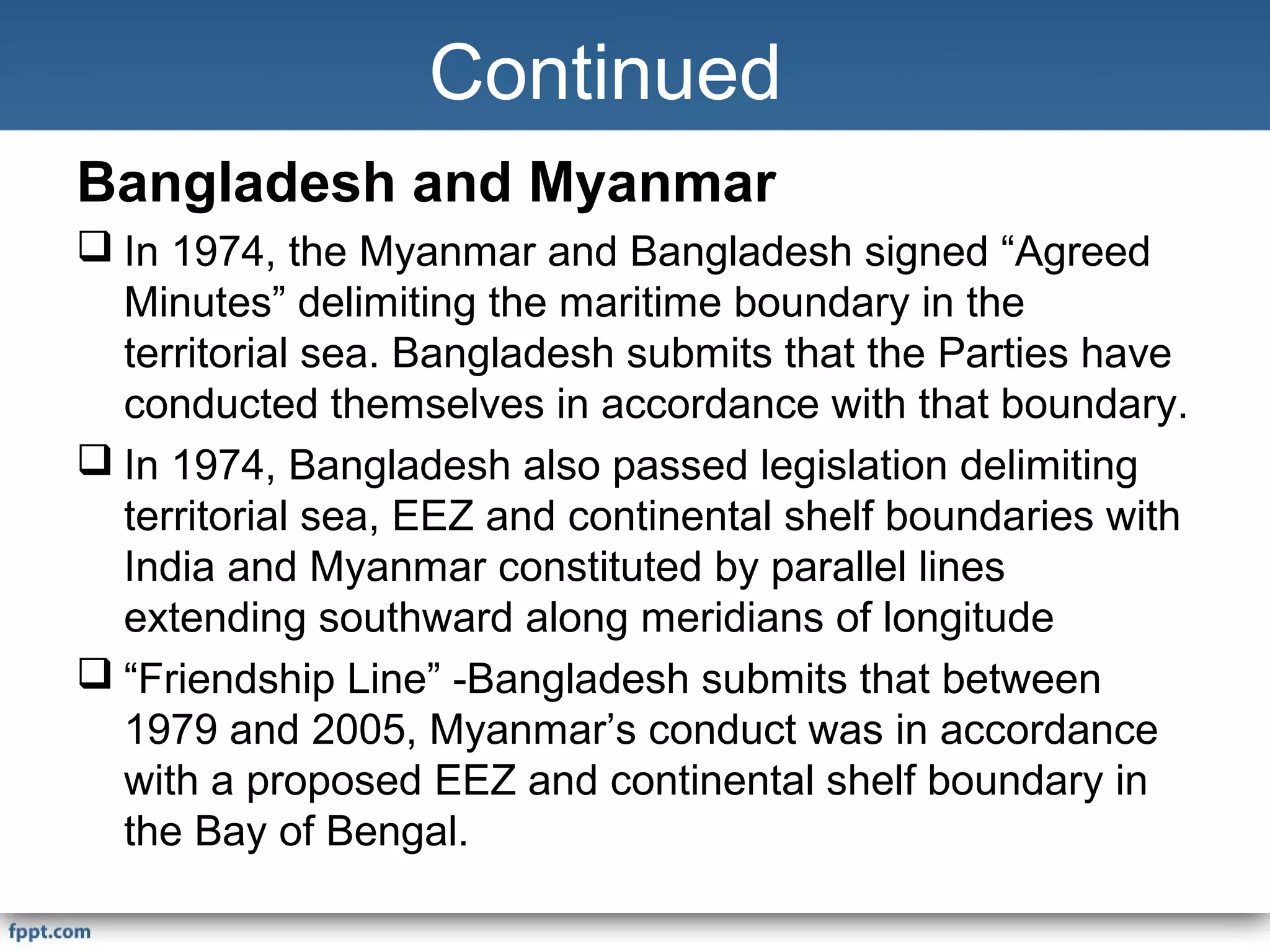 Maritime Boundary of Bangladesh | PPT