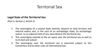 maritime boundaries law of the sea (marine spaces landward of the ...