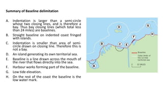 maritime boundaries law of the sea (marine spaces landward of the ...