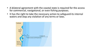 maritime boundaries law of the sea (marine spaces landward of the ...
