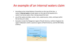 maritime boundaries law of the sea (marine spaces landward of the ...