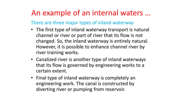 maritime boundaries law of the sea (marine spaces landward of the ...