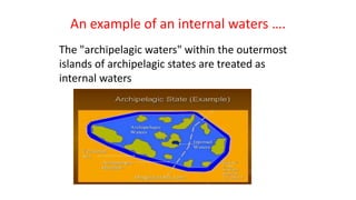 maritime boundaries law of the sea (marine spaces landward of the ...