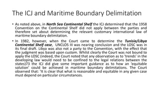 Maritime Boundary Delimitation law of the Sea | PPTX