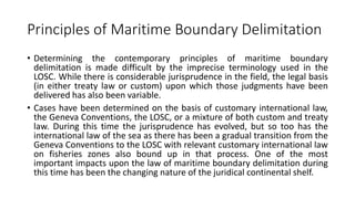 Maritime Boundary Delimitation law of the Sea | PPTX