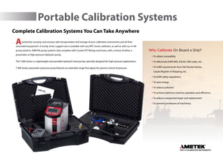 Maritime Calibration - Temperature, Pressure and Signal Calibrators | PDF