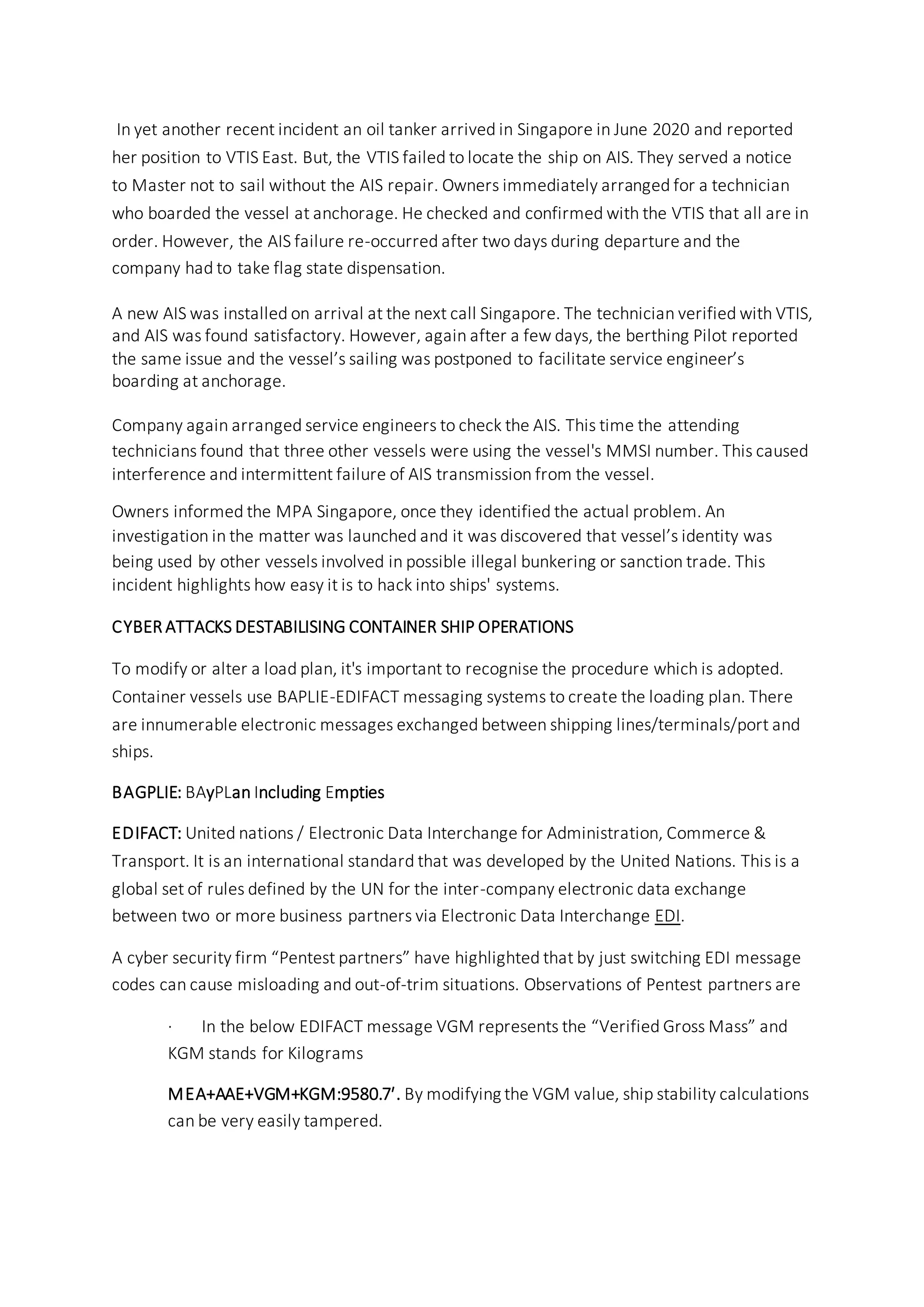 Maritime cyber security threats & consequence part 2 | PDF Maritime cyber security threats & consequence part 2 | PDF
