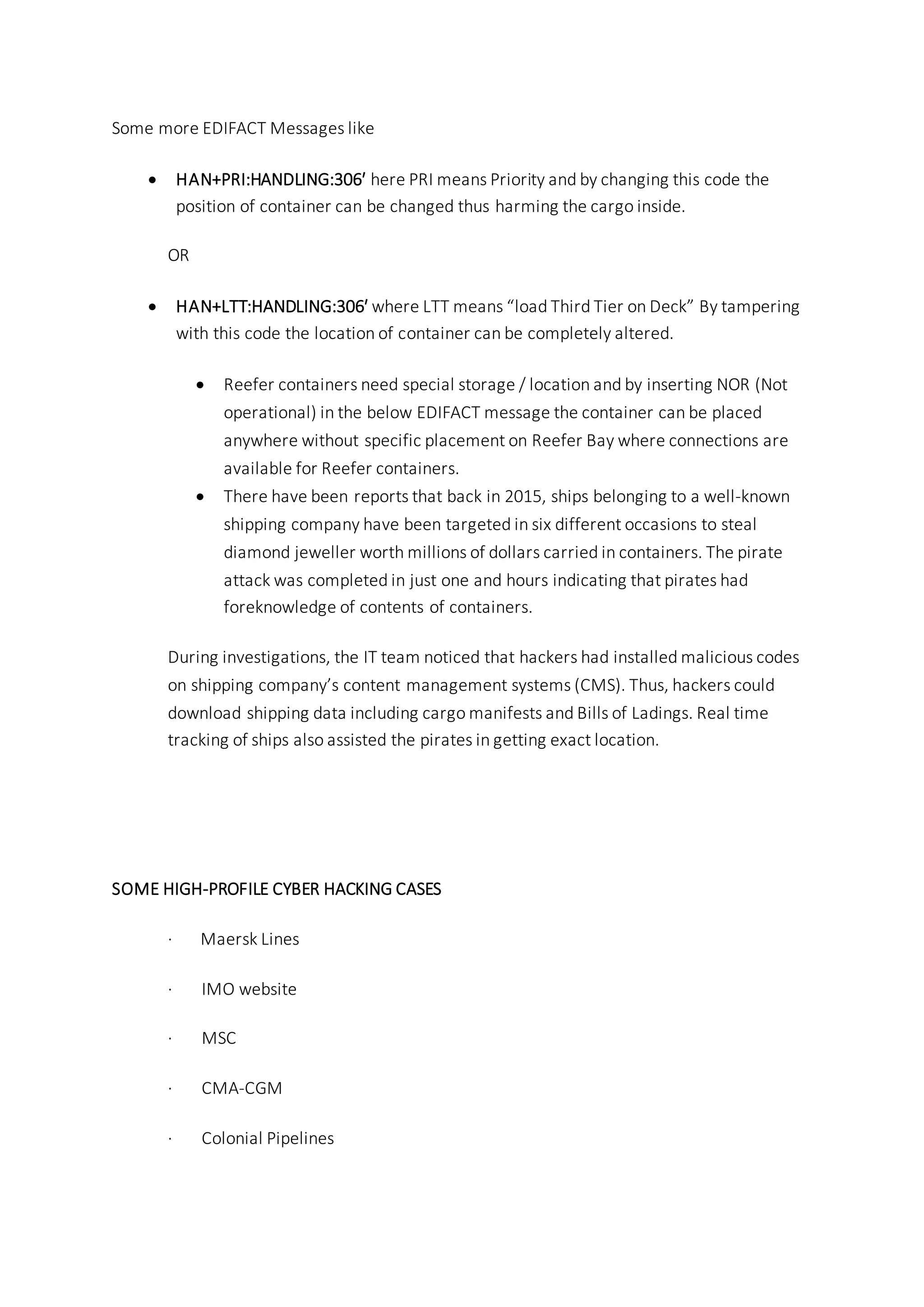 Maritime cyber security threats & consequence part 2 | PDF Maritime cyber security threats & consequence part 2 | PDF