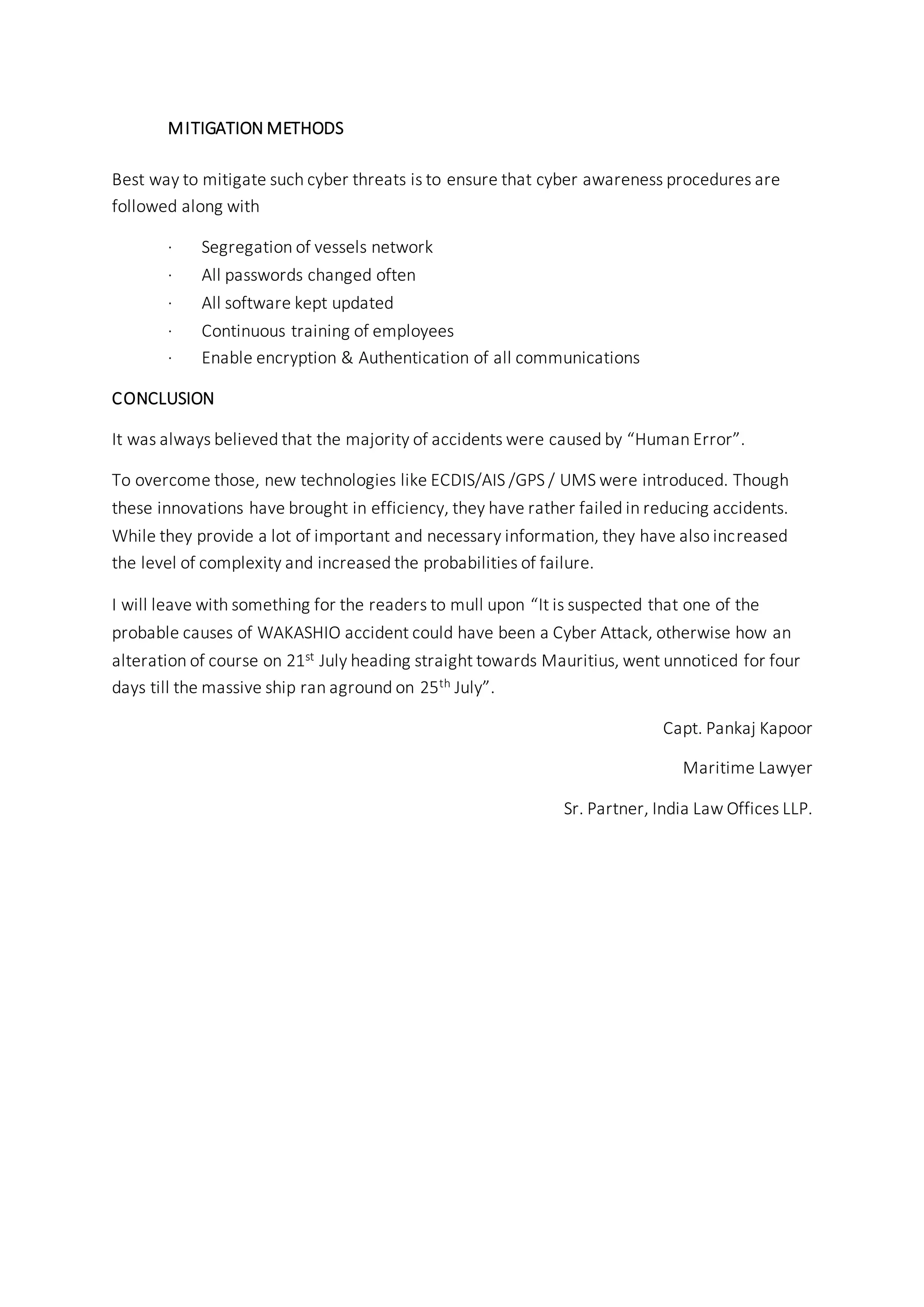 Maritime cyber security threats & consequence part 2 | PDF Maritime cyber security threats & consequence part 2 | PDF