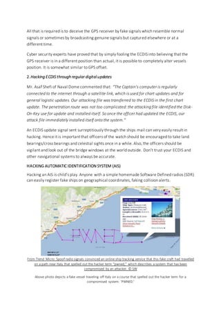 Maritime cyber security threats & consequence part 2 | DOCX