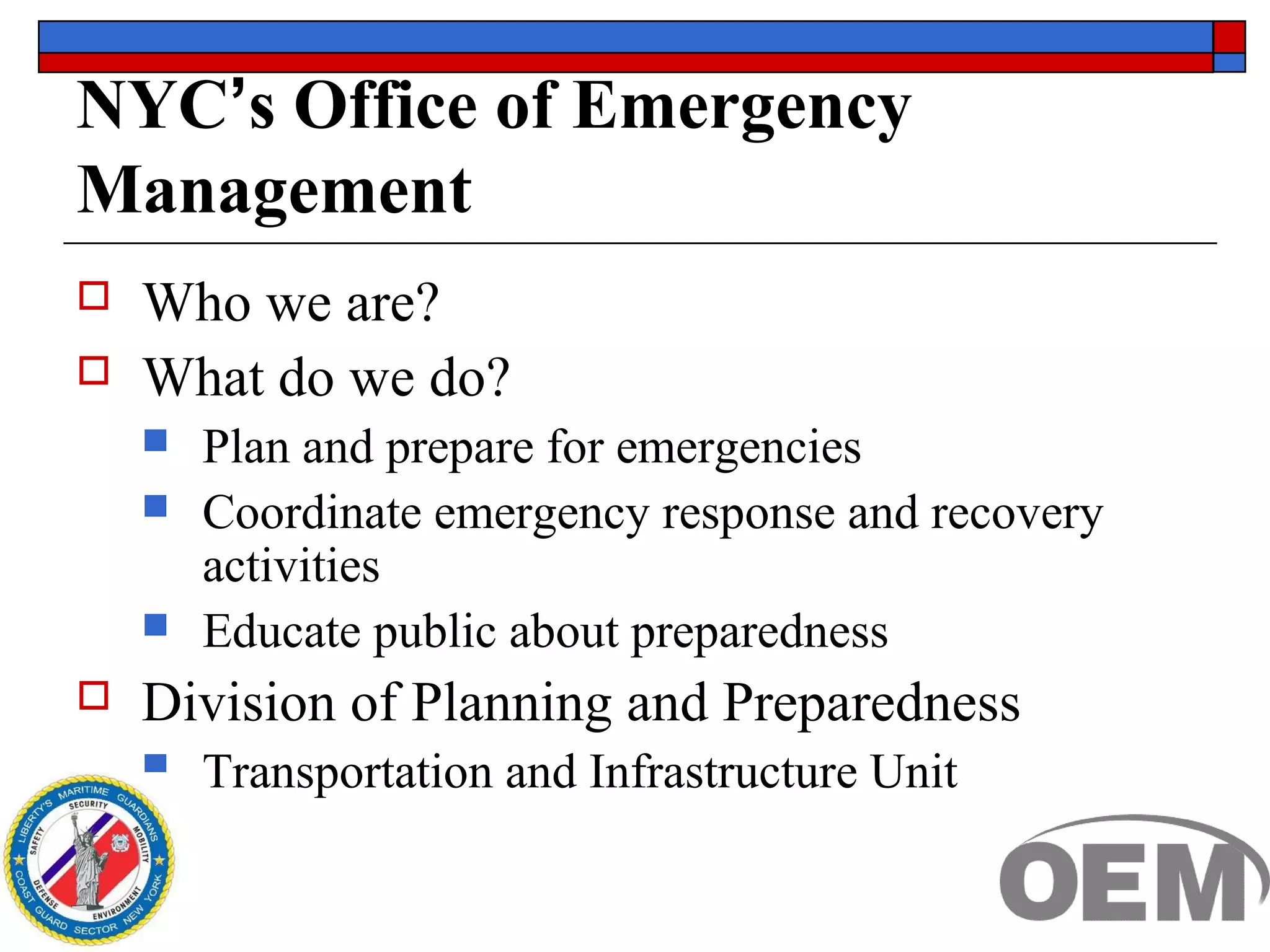 Maritime Emergency Transportation Plan | PPT