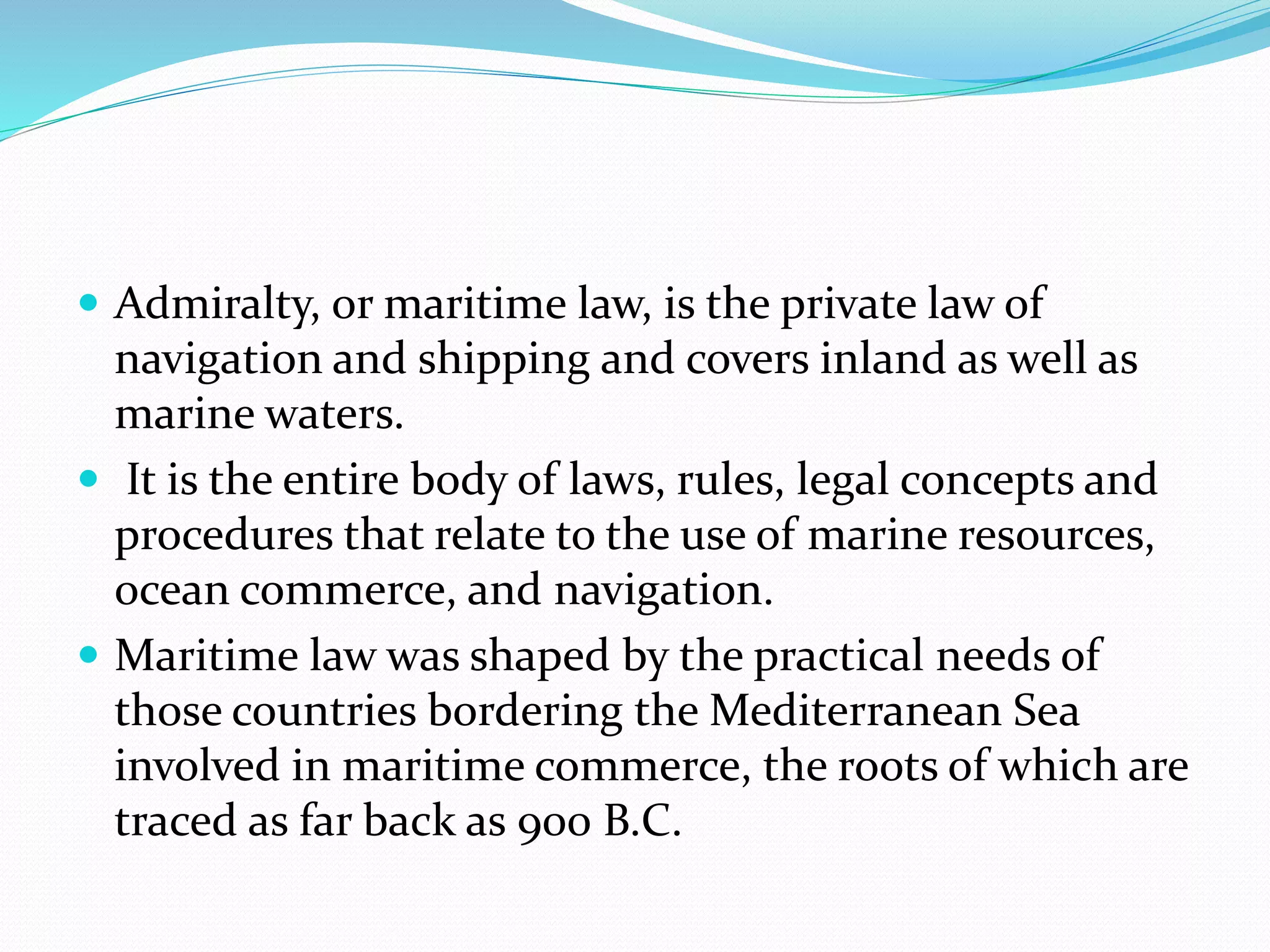 Maritime law | PPTX