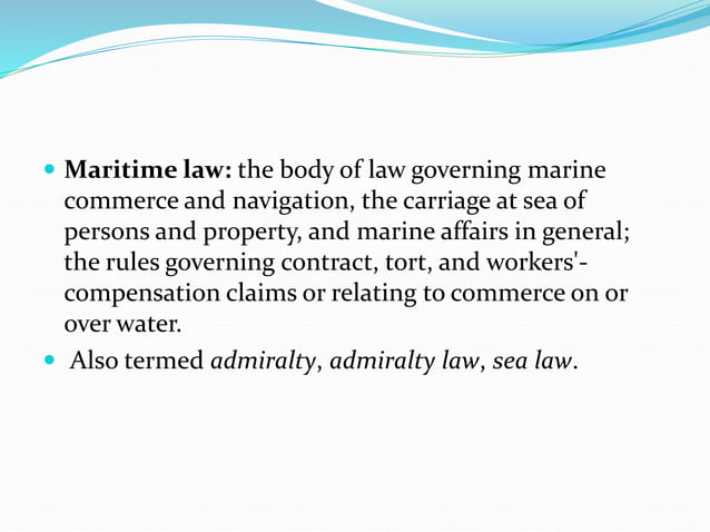 Maritime law | PPTX