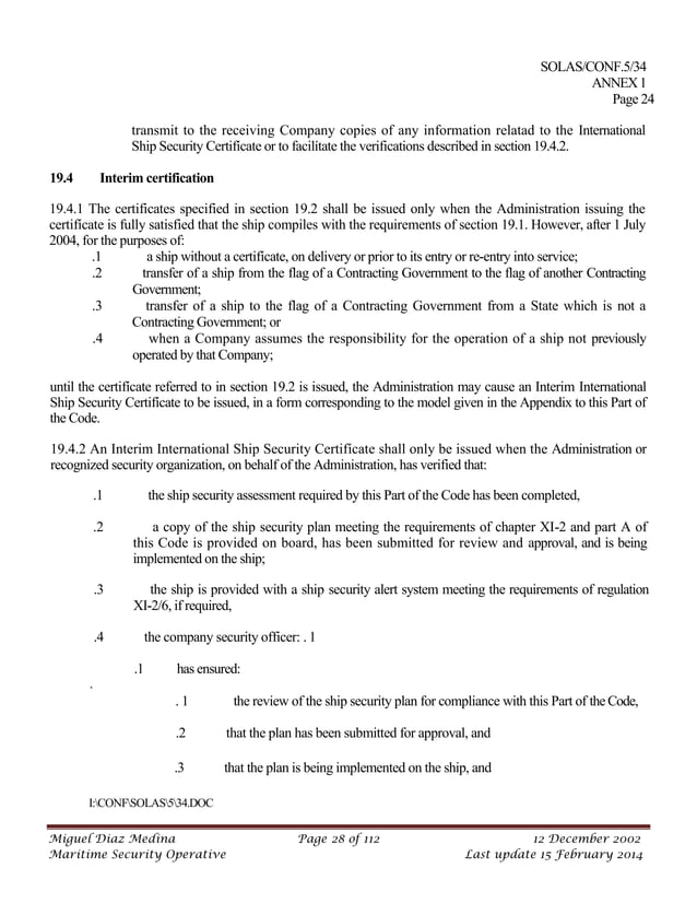 Maritime security operative isps | PDF