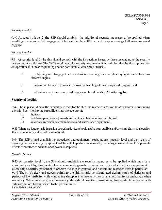 Maritime security operative isps