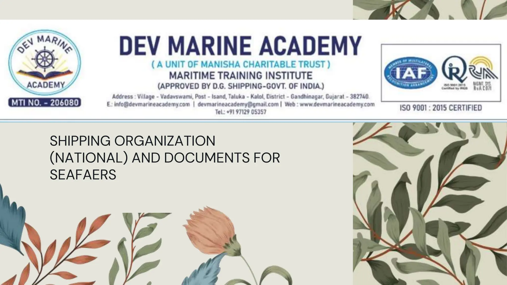 maritime standards and general rules .pptx