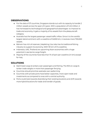 AN ANALYSIS ON SEABORNE VESSEL TRAFFIC & ECONOMY | Maritime Studies | PDF