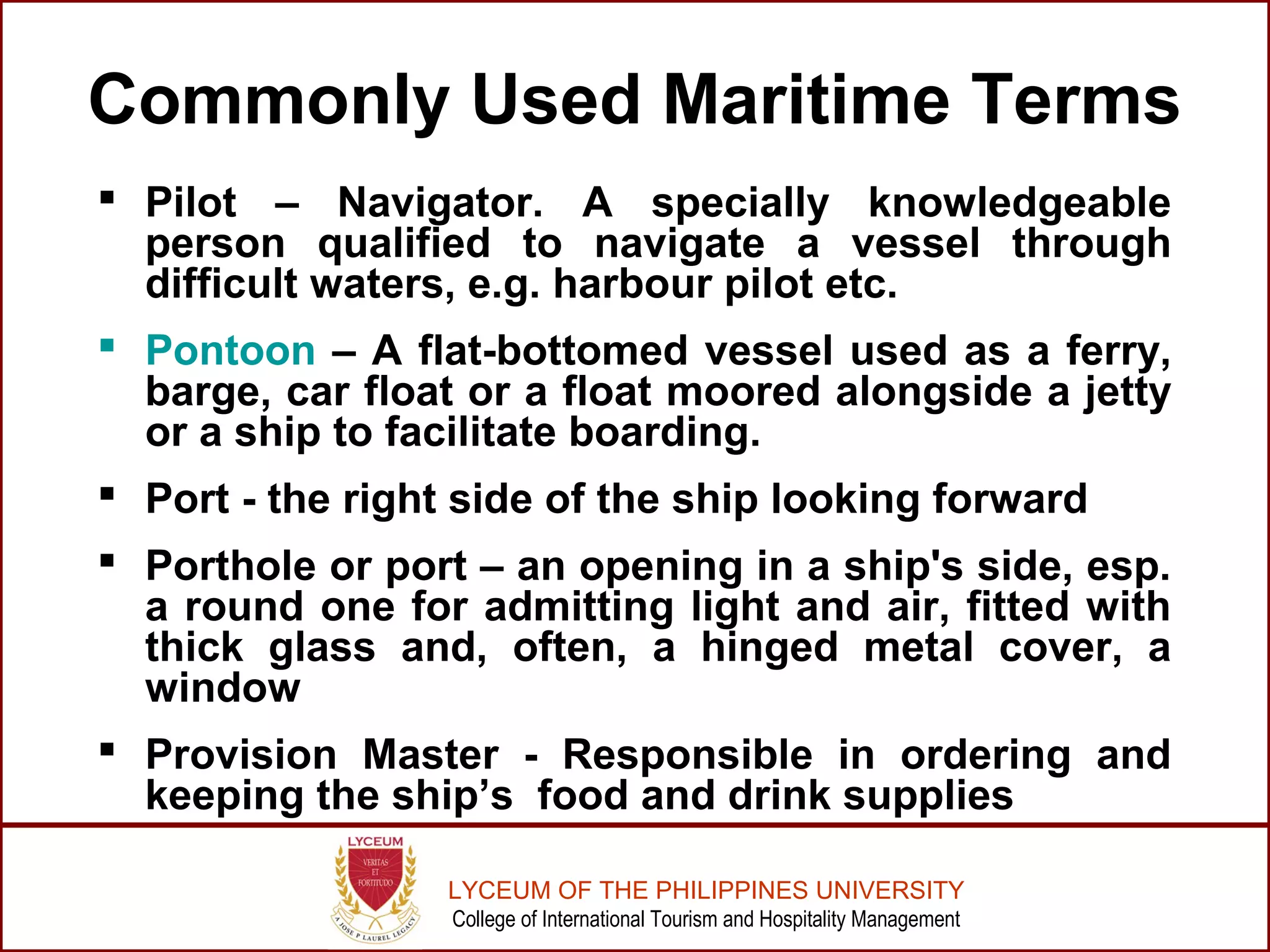 Maritime terms | PPT