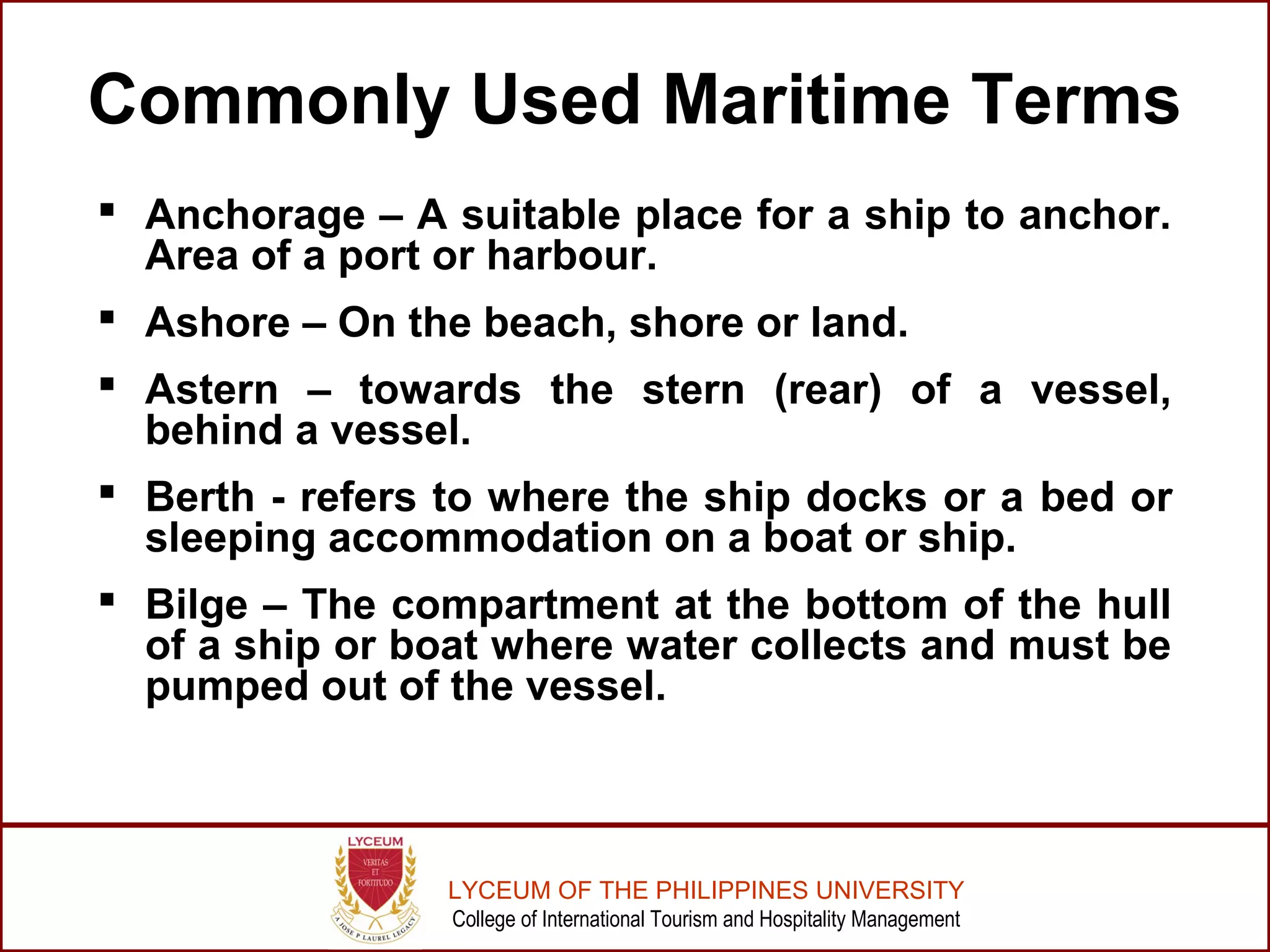 Maritime terms | PPT