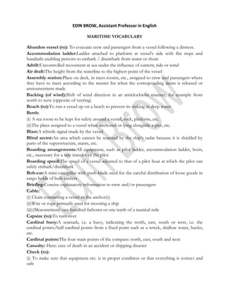 Maritime vocabulary | PDF