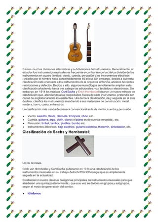 Los Instrumentos Musicales | DOCX
