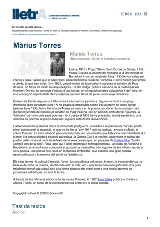 Marius torres | PDF