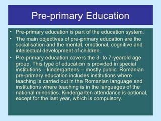 Romania education system | PPTX