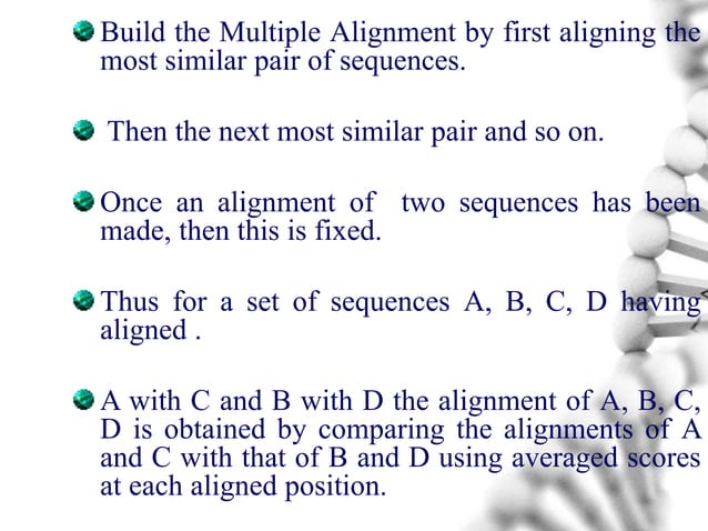 MULTIPLE SEQUENCE ALIGNMENT | PPTX | Databases | Computer Software and ...