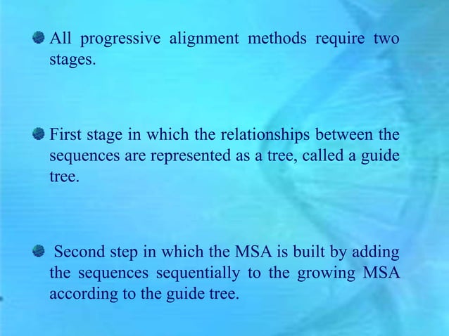 MULTIPLE SEQUENCE ALIGNMENT | PPTX | Databases | Computer Software and Applications