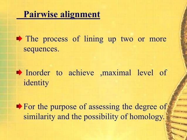 MULTIPLE SEQUENCE ALIGNMENT | PPTX | Databases | Computer Software and Applications