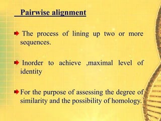 Pairwise Sequence Alignment