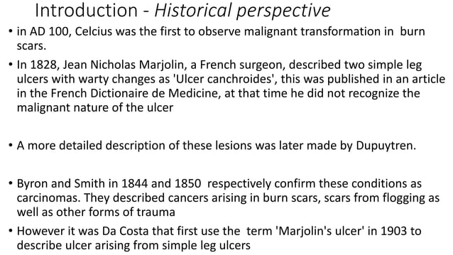 A Power Point Presentation on Marjolin's ulcer.pptx