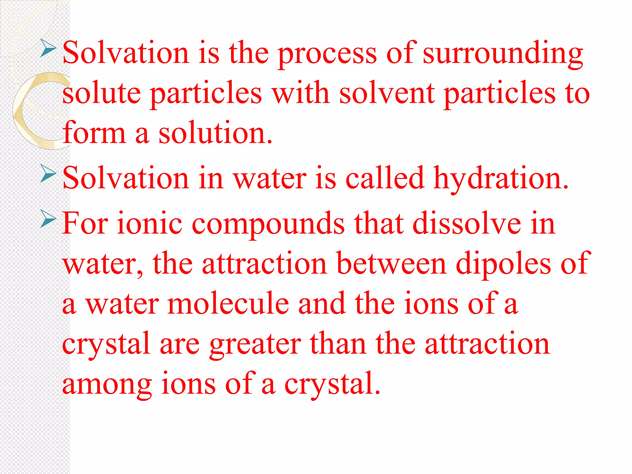the solvation process | PPT