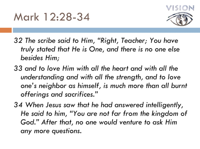 Mark 12_28-34 The Great Commandment | PPT