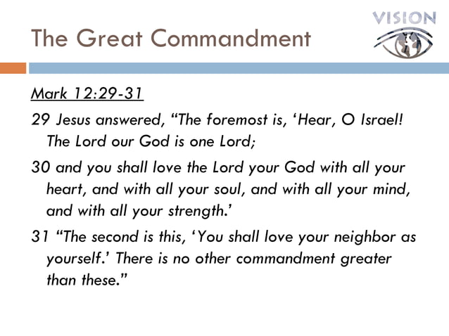 Mark 12_28-34 The Great Commandment | PPT