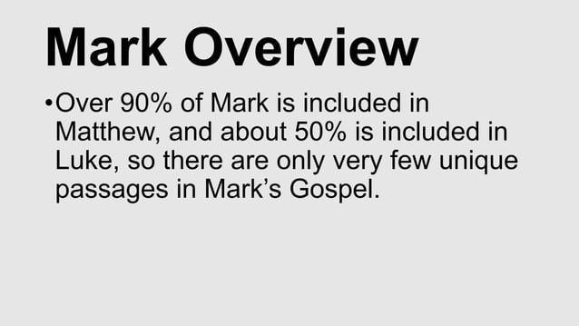 Gospel of Mark | PPTX | Christianity | Religion & Spirituality