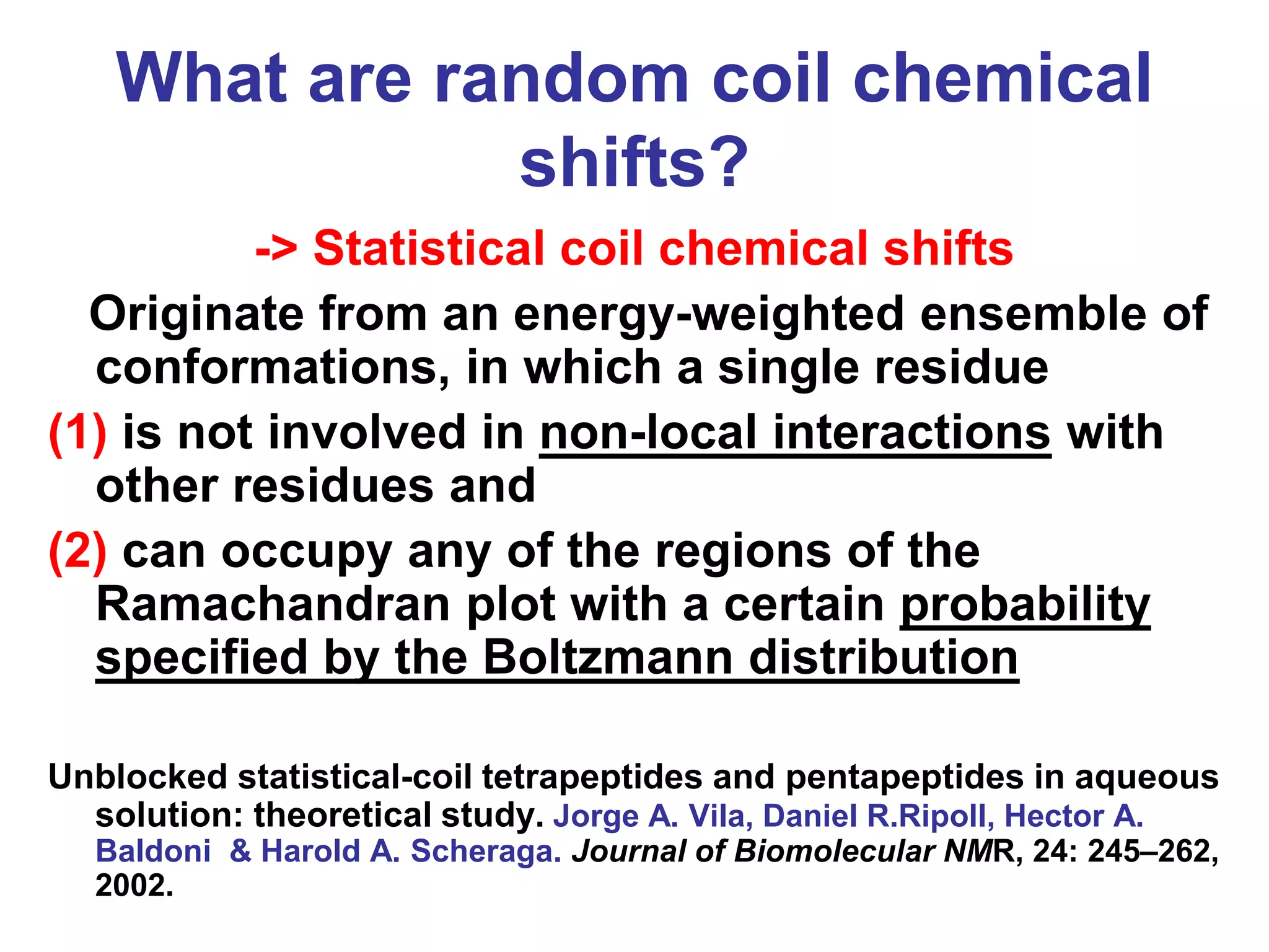 NMR Random Coil Index & Protein Dynamics | PPT