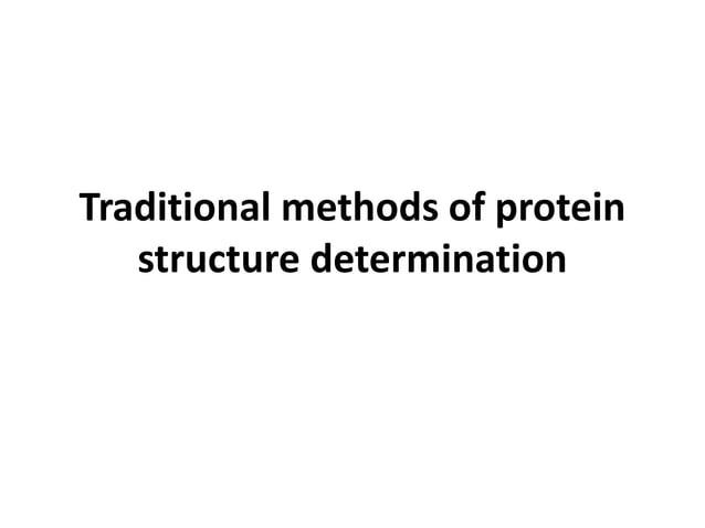 Protein Structure Determination From Hybrid Nmr Data Ppt