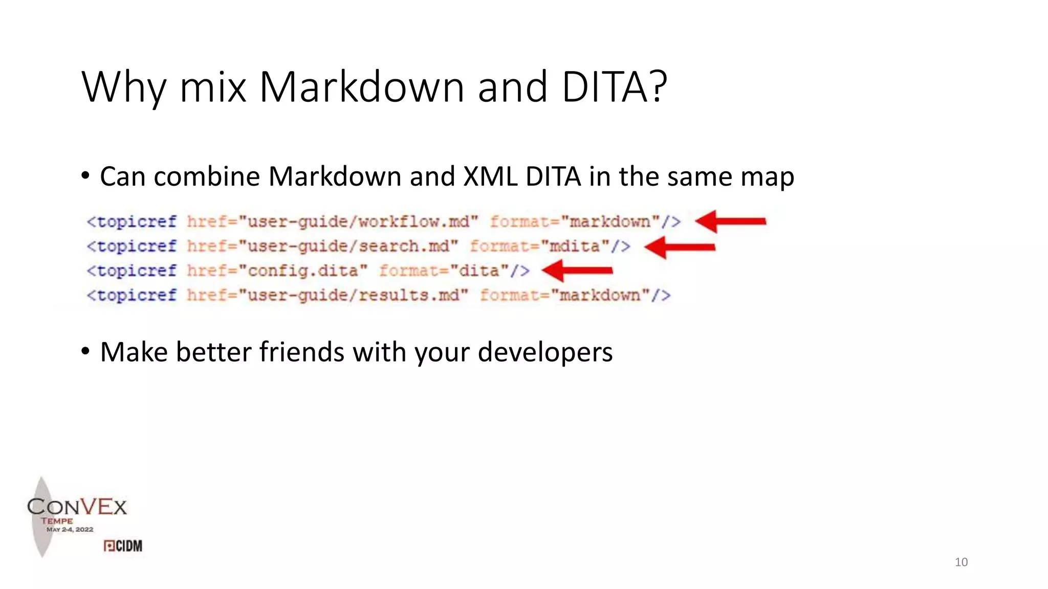 Integrating Markdown into a DITA Workflow | PPT Integrating Markdown into a DITA Workflow | PPT